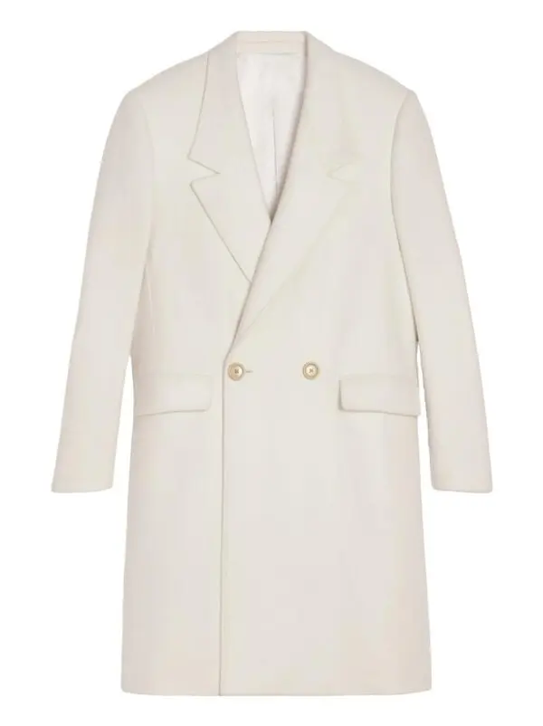 Celine Lou Double Face Coat In Cashmere - Off White