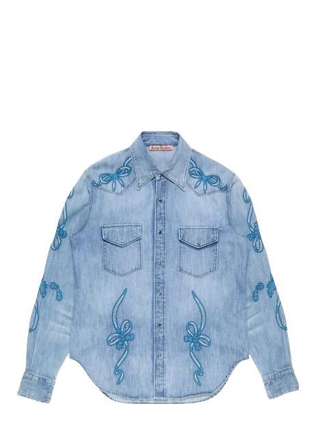 Acne Studios Embroidered Shirt - Blue
