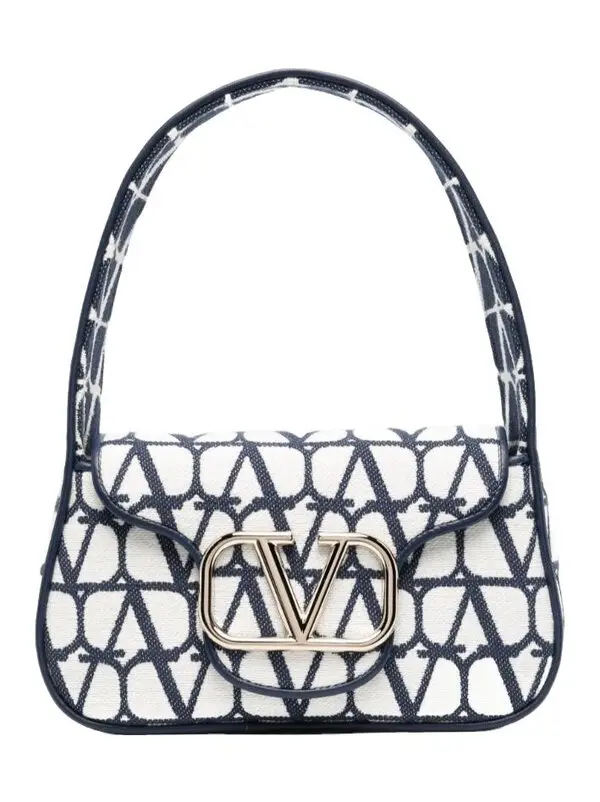 Valentino Garavani Toile Iconographe Shoulder Bag - Black