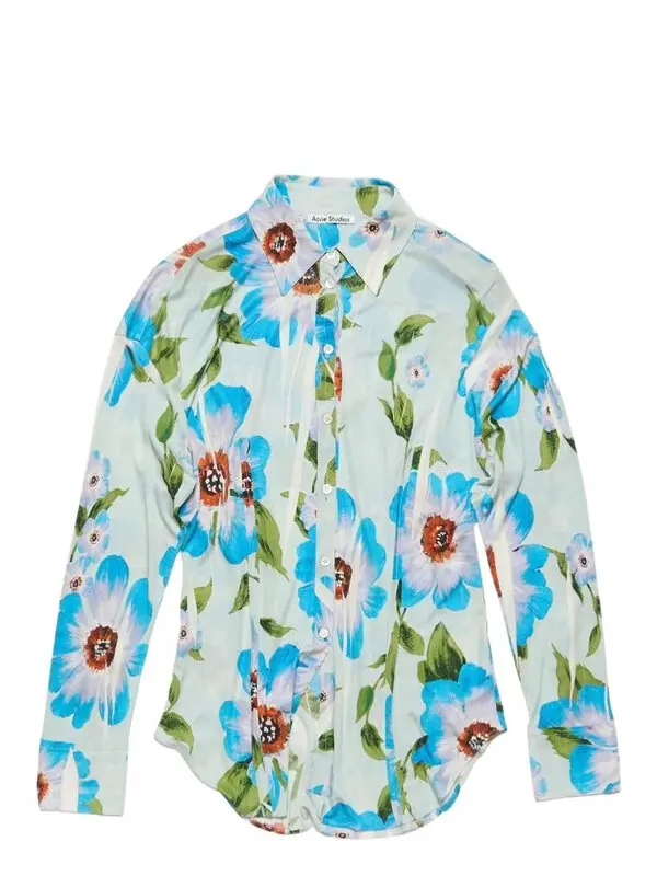 Acne Studios Floral Print Shirt - White