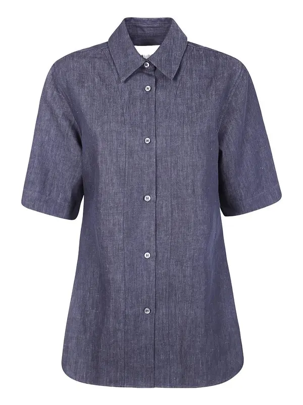 Studio Nicholson Short-sleeved Shirt - Indigo