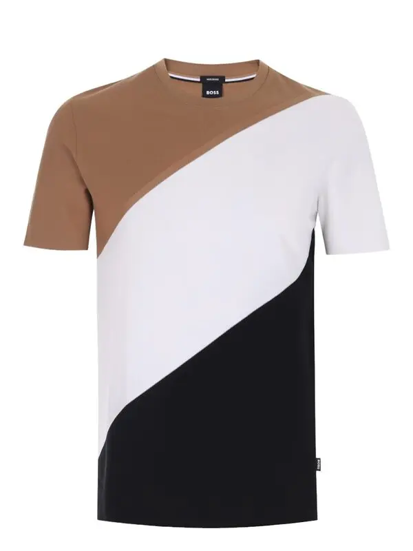 Hugo Boss Tilburt 323 Colour-block T-shirt - Black