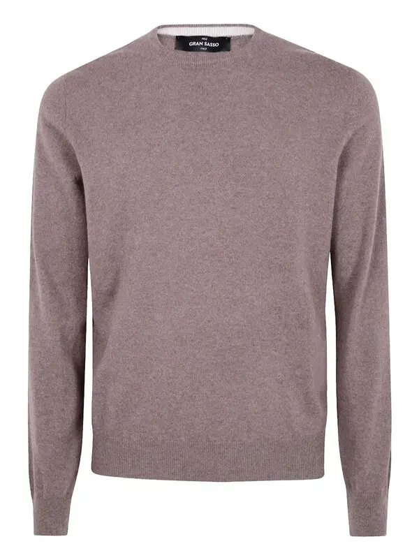 GRAN SASSO Crew Neck Long Sleeve Sweater - Gray