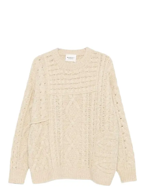 Isabel Marant Étoile Cable-knit Crew Neck Sweater - Nude