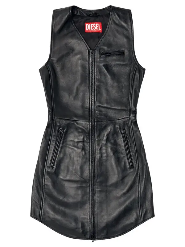 DIESEL® L-ilith Zipped Mini Dress - Black