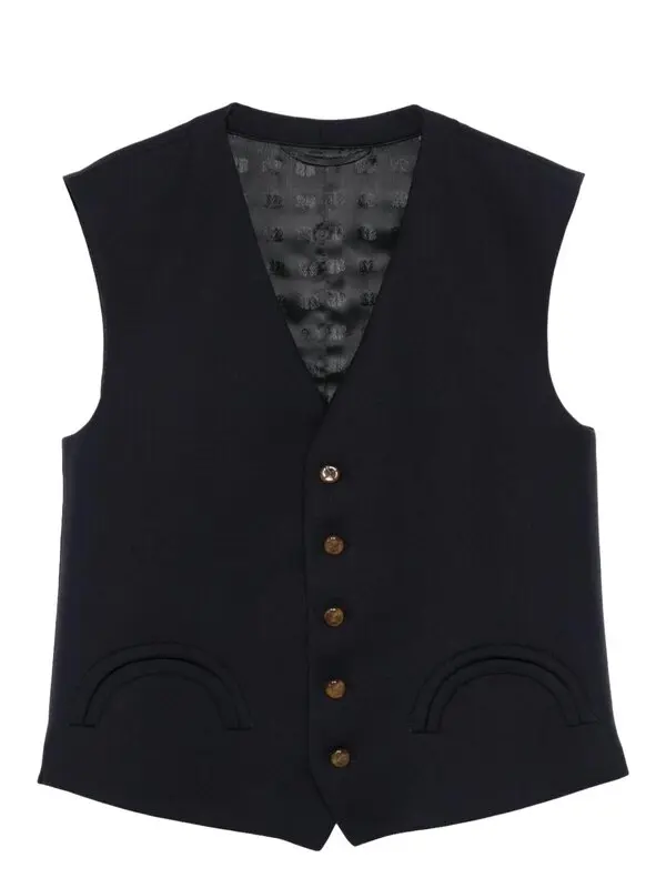 BLAZÉ MILANO Feral Gilet - Navy Blue