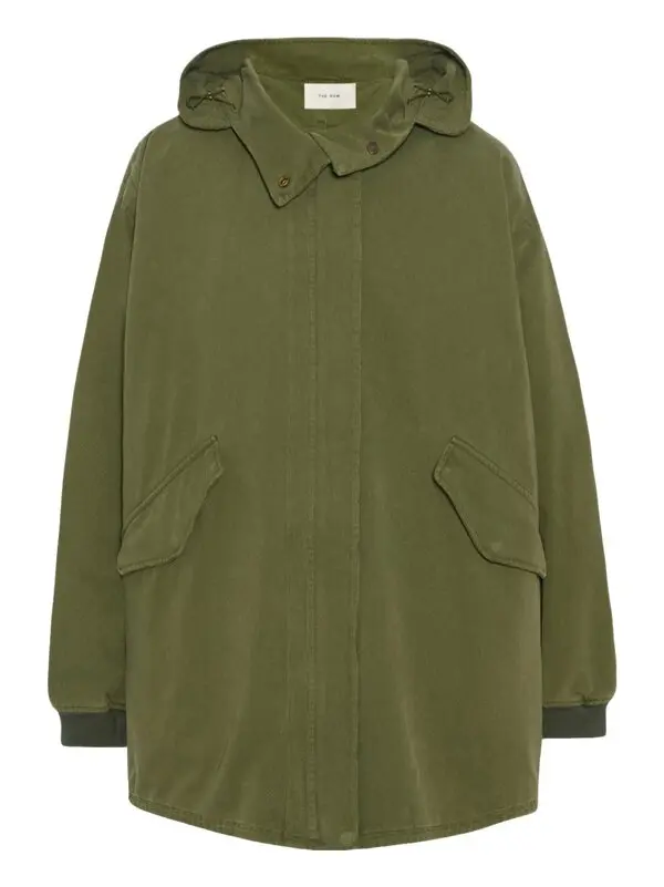 THE ROW Kemet Hooded Cotton Jacket - Khaki Green