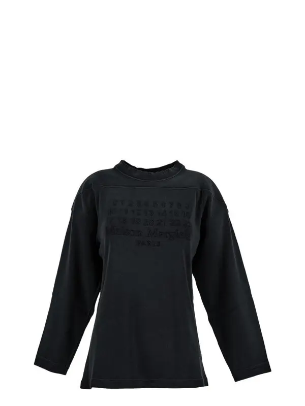 MAISON MARGIELA Long-sleeved Crewneck Sweatshirt - Black