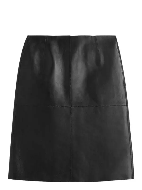 TOTEME Panelled Leather Midi Skirt - Black