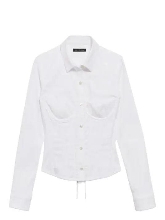 Balenciaga Corset Lace-up Shirt - White