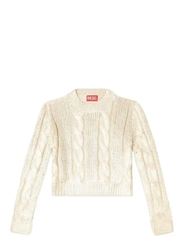 DIESEL® M-miccha Cable Knit Sweater - Beige