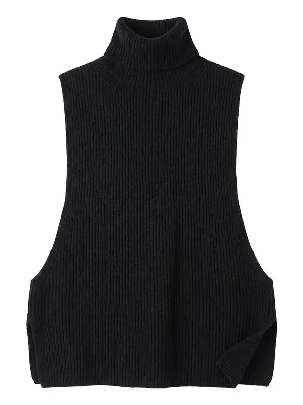 Max Mara Cashmere Blend Yarn Vest - Black