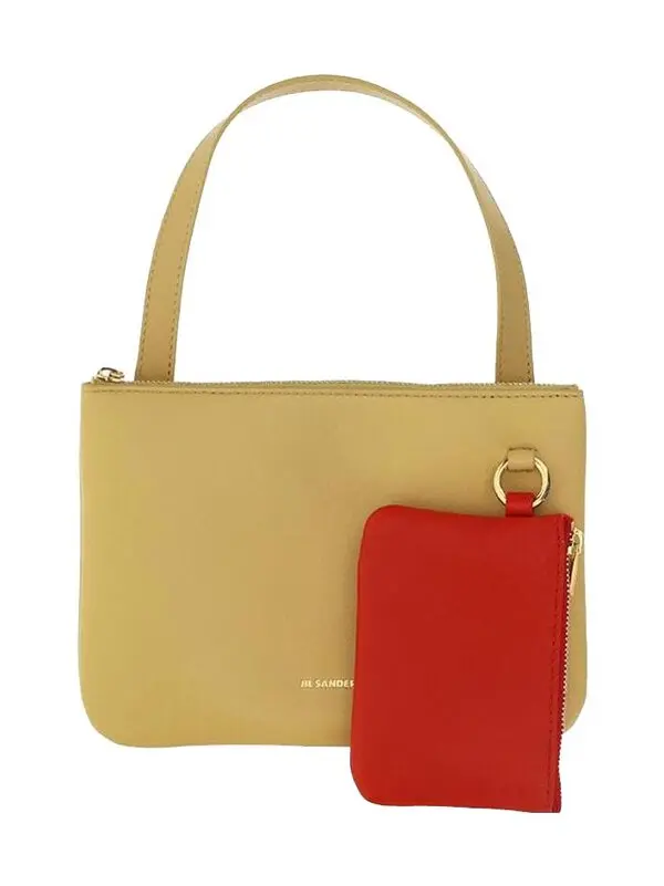 JIL SANDER Logo-embossed Crossbody Bag With Detachable Pouch - Nude