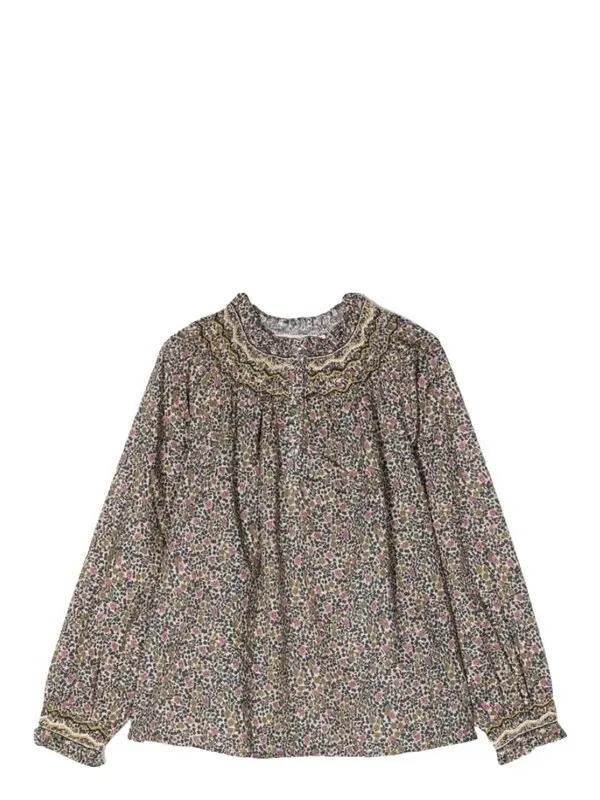 Bonpoint Teen Floral-print Wide-sleeved Blouse - Multicolor