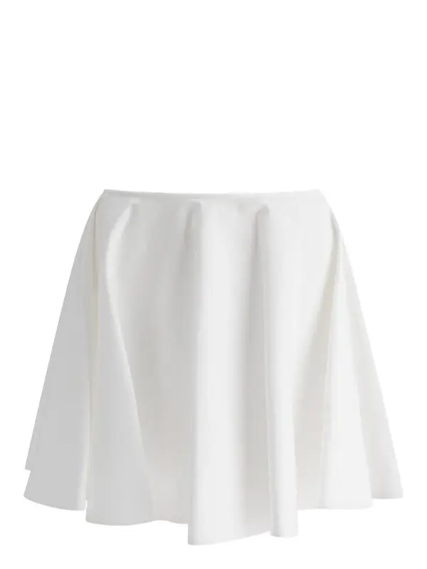Givenchy Fluid Round Skirt With Pleated Design - White