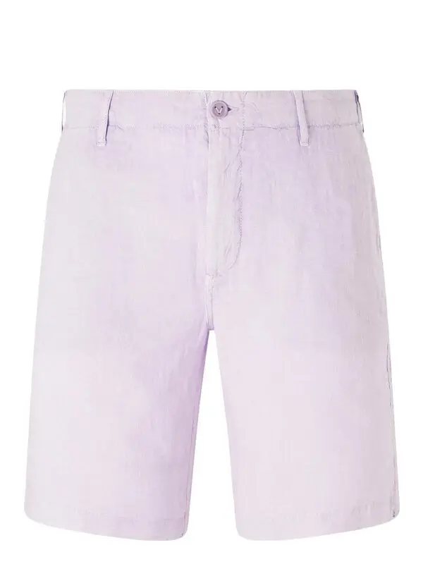 Vilebrequin Straight-leg Garment-dyed Linen Shorts - Pink