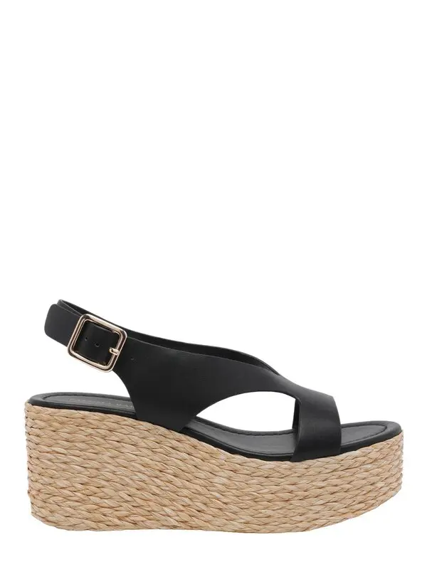 PALOMA BARCELO Platform Wedge Sandals - Nude