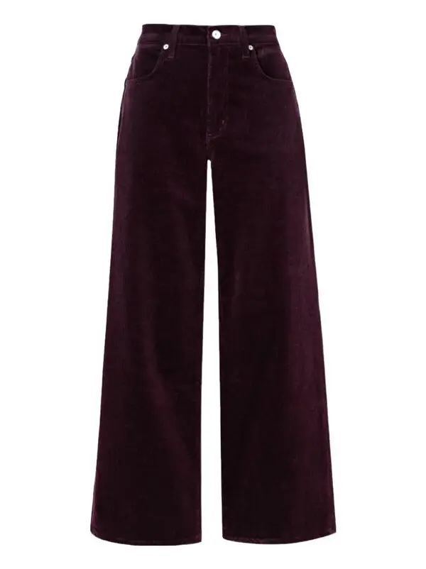 Citizens Of Humanity Annina Cotton-blend Corduroy Wide-leg Pants - Black