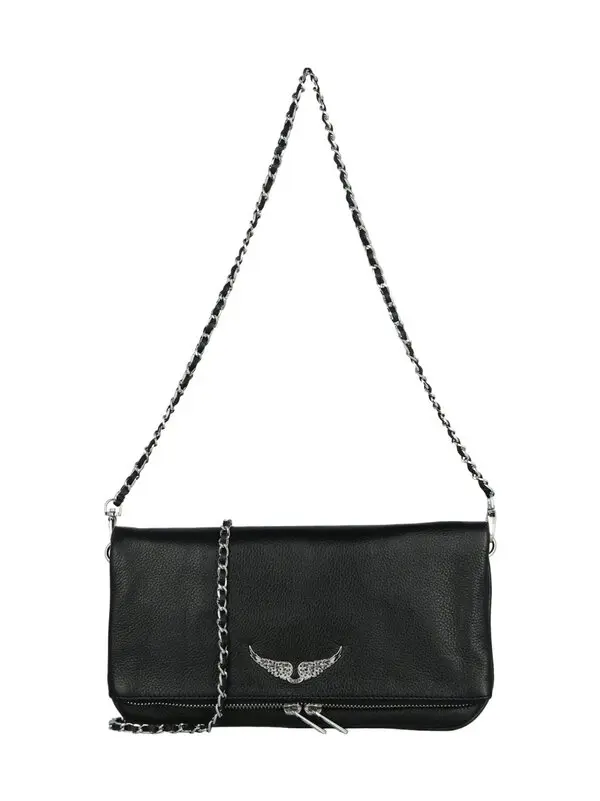 Zadig&Voltaire Rock Logo Plaque Shoulder Bag - Black