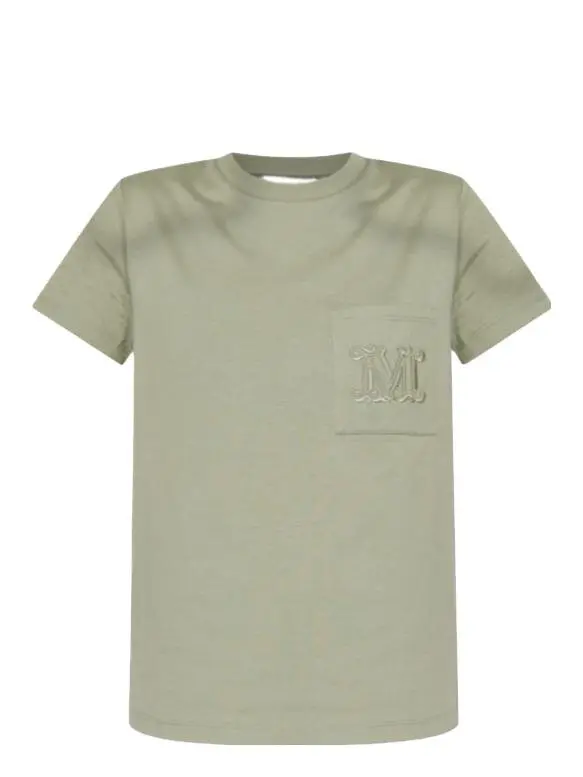 Max Mara Papaia Embroidered Logo Crewneck T-shirt - Green