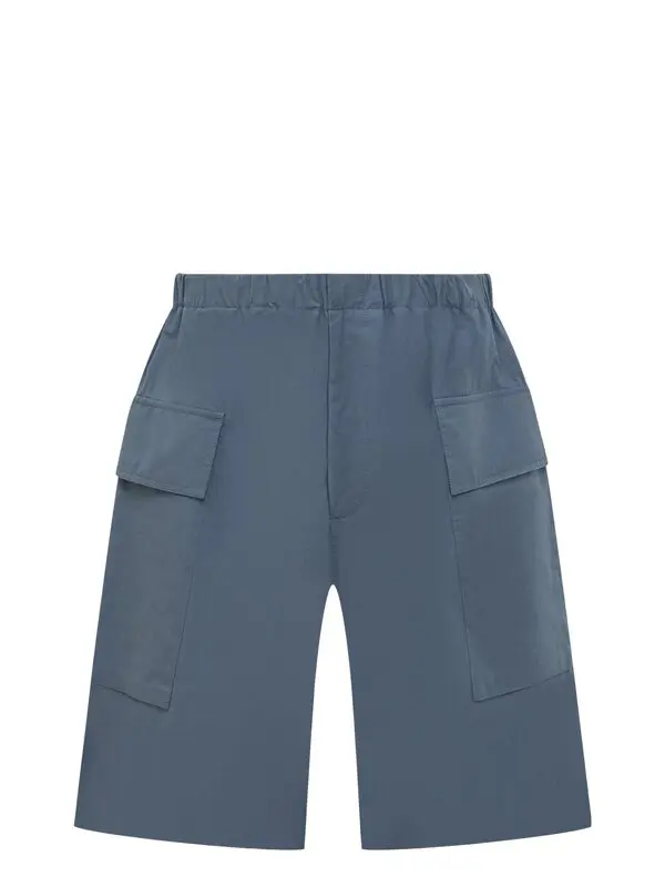 JIL SANDER Cargo Pants With Logo Patch - Blue