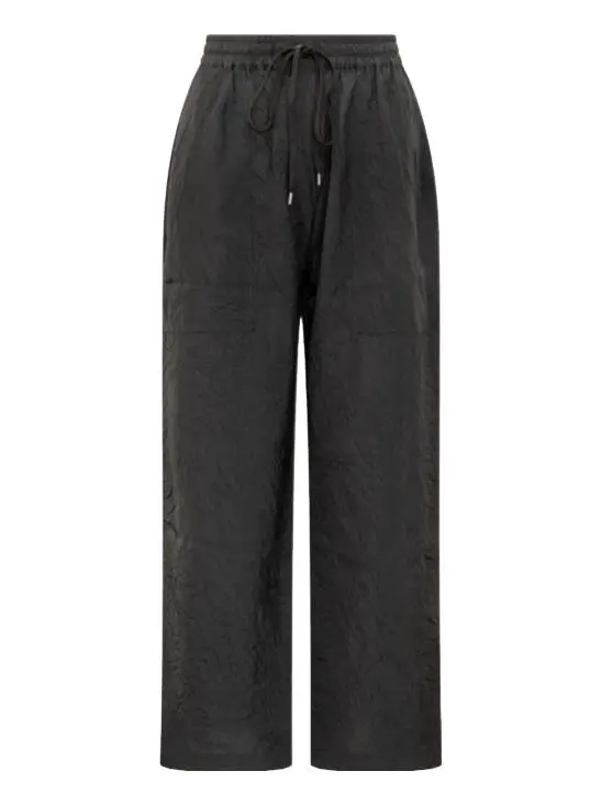 Studio Nicholson Drawstring Straight-leg Trousers - Black