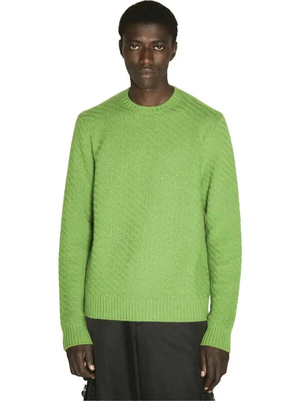 Prada Long-sleeve Crewneck Jumper - Green