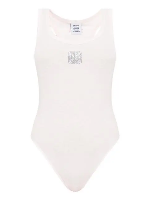 Vetements Sleeveless Graphic Bodysuit - Pink