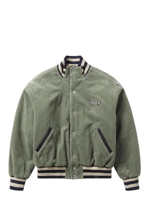 1989 STUDIO Saturday Night Corduroy Varsity Jacket - Light Green