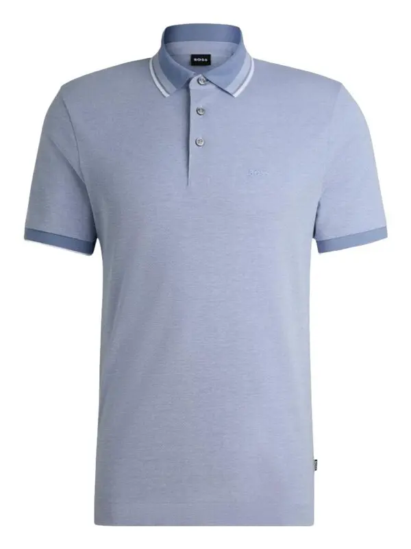 Hugo Boss Logo-embroidered Polo Shirt - Blue