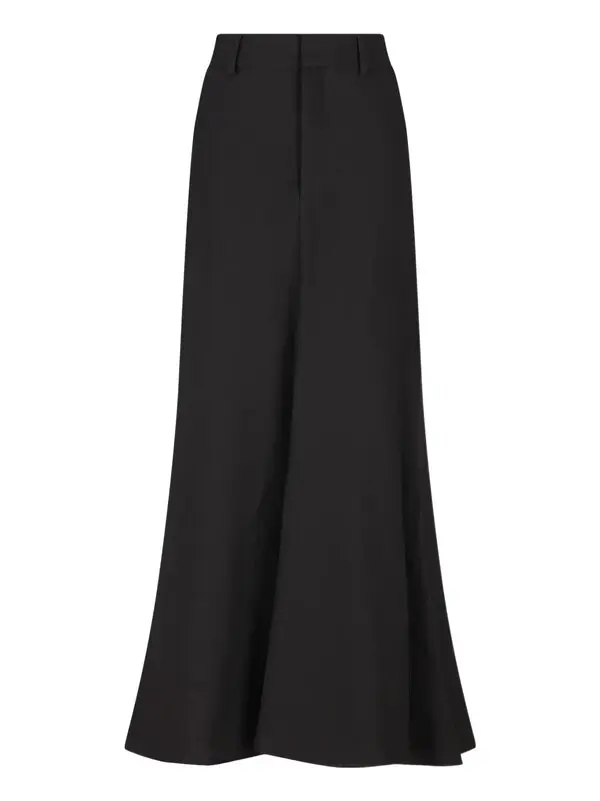 Balenciaga Godet Maxi Skirt - Black