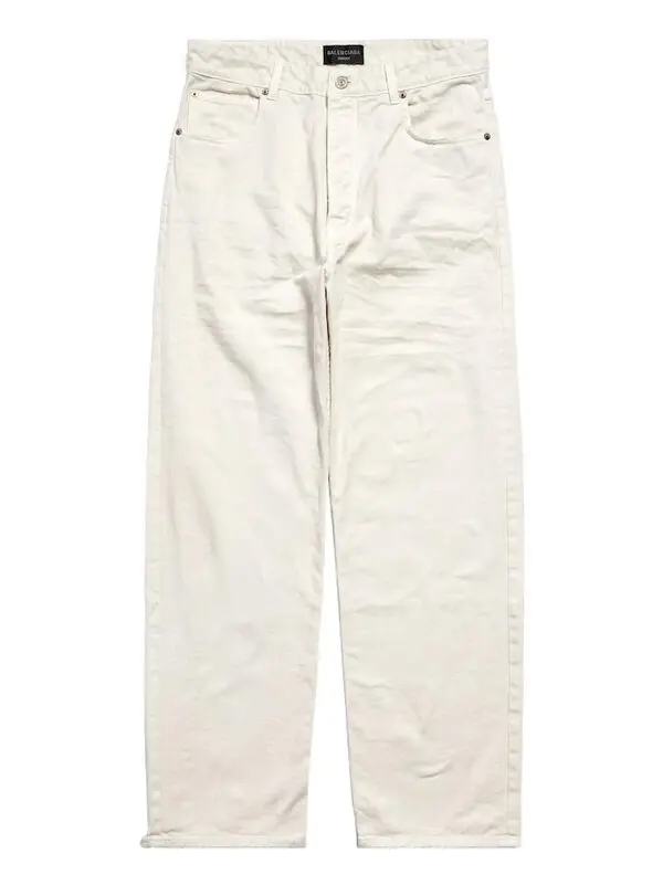 Balenciaga Loose Fit Mid-waist Jeans - White