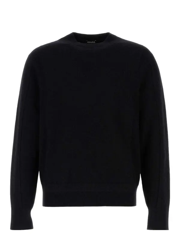 Zegna Long-sleeved Knitted Jumper - Black