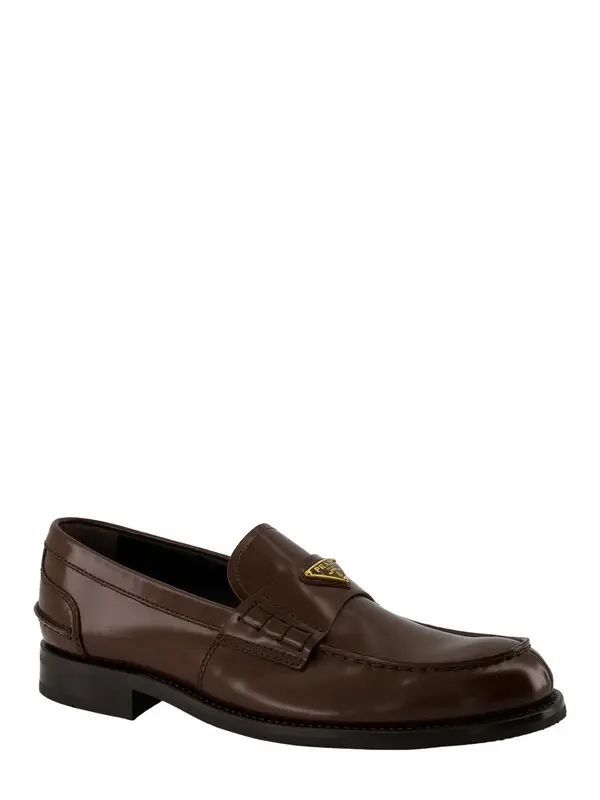 Prada Slip-on Suede Loafers - Brown