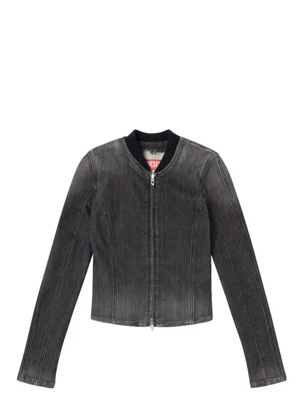 DIESEL® De-gary-d Zip-front Cropped Jacket - Black