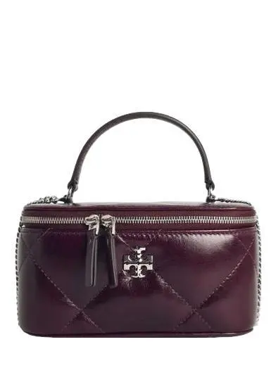 Tory Burch Kira Quilted Mini Top-handle Bag - Black