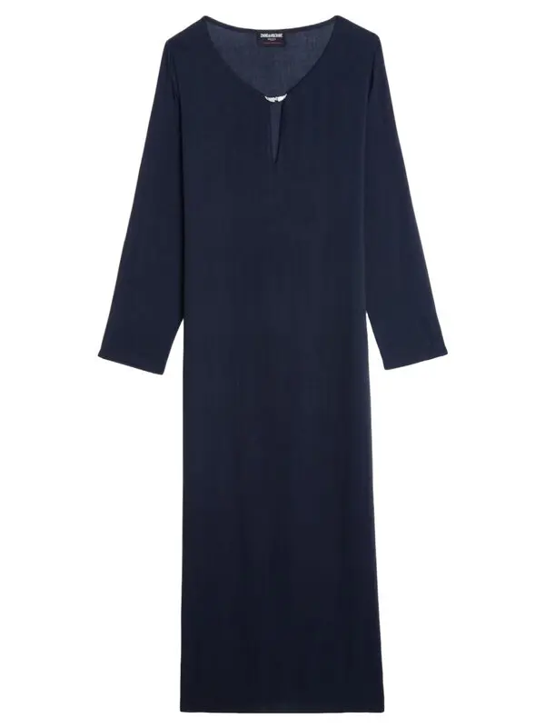 Zadig&Voltaire V-neck Maxi Dress With Slits - Black