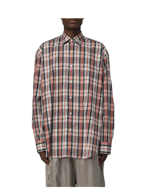 Vetements Plaid Long-sleeved Shirt - Gray