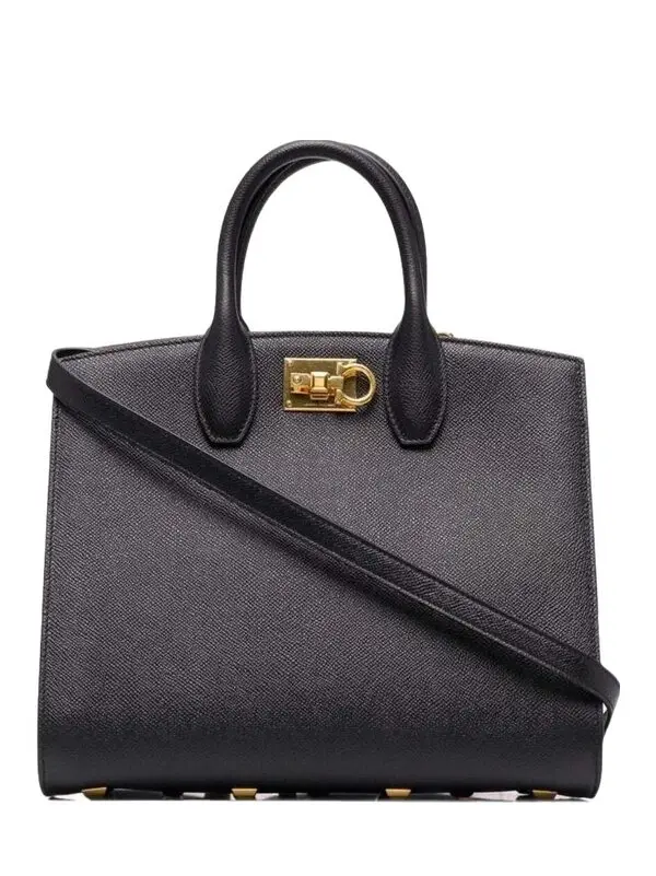FERRAGAMO Gancini Shoulder Bag - Black