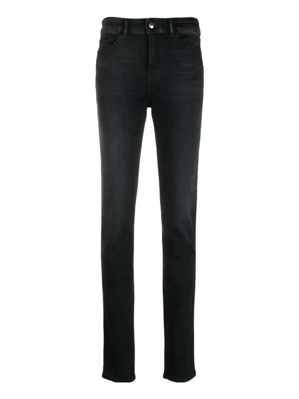 Emporio Armani Skinny-cut Mid-rise Jeans - Black