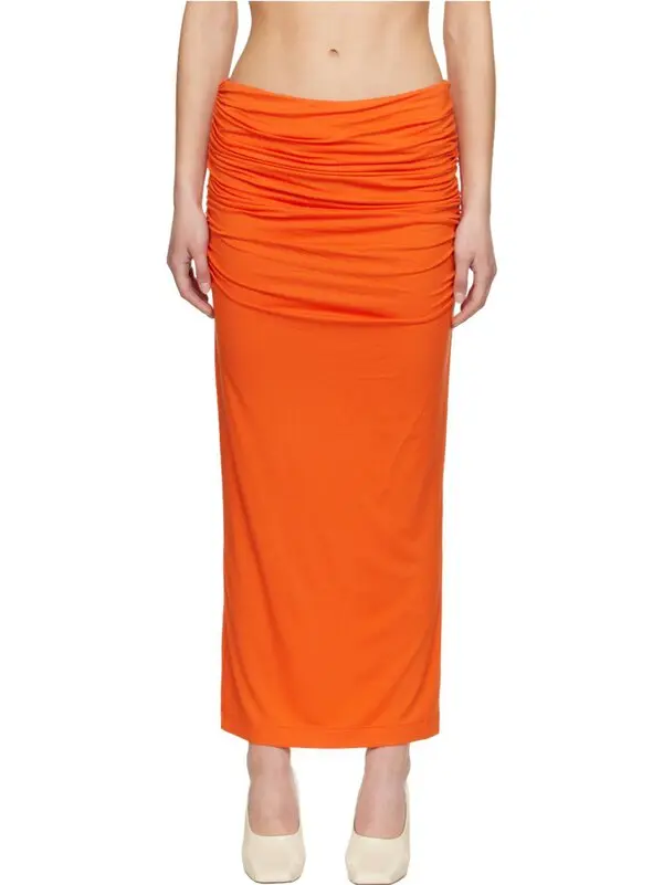 ENTIRE STUDIOS Draped Skirt - Orange