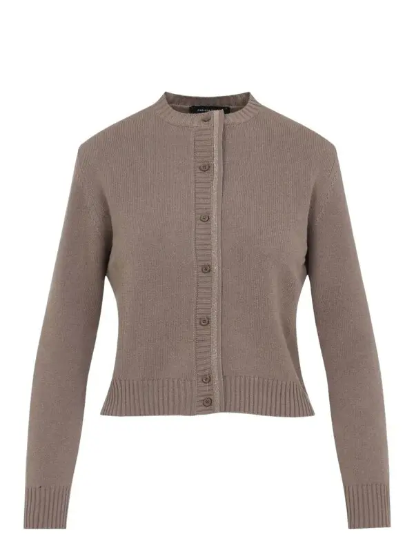 Fabiana Filippi Ribbed Button-front Cardigan - Gray
