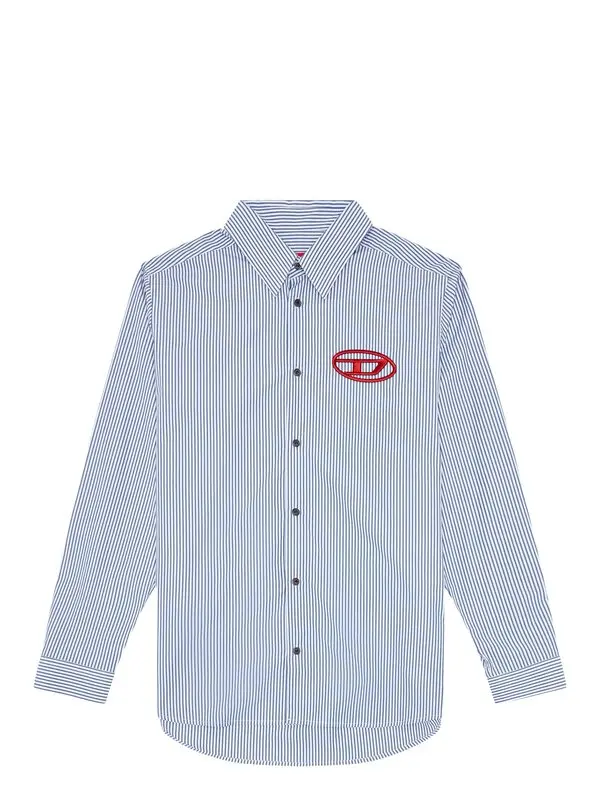 DIESEL® S-simply-e Striped Long-sleeved Shirt - Blue