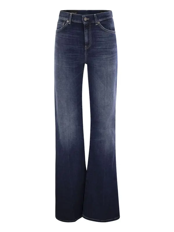DONDUP Amber Wide-leg Jeans - Black