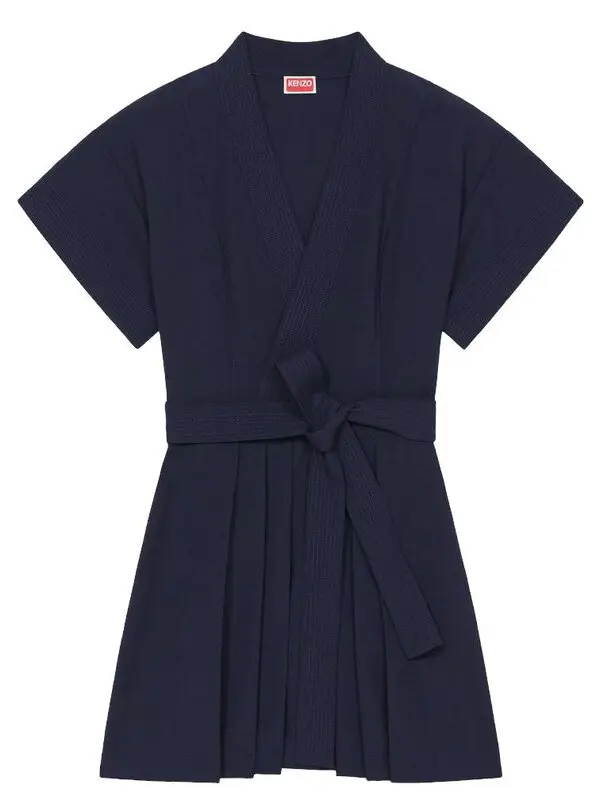 Kenzo Kimono Flared Mini Dress - Blue