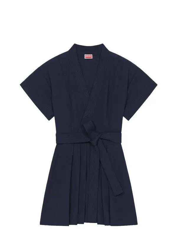Kenzo Kimono Flared Mini Dress - Blue