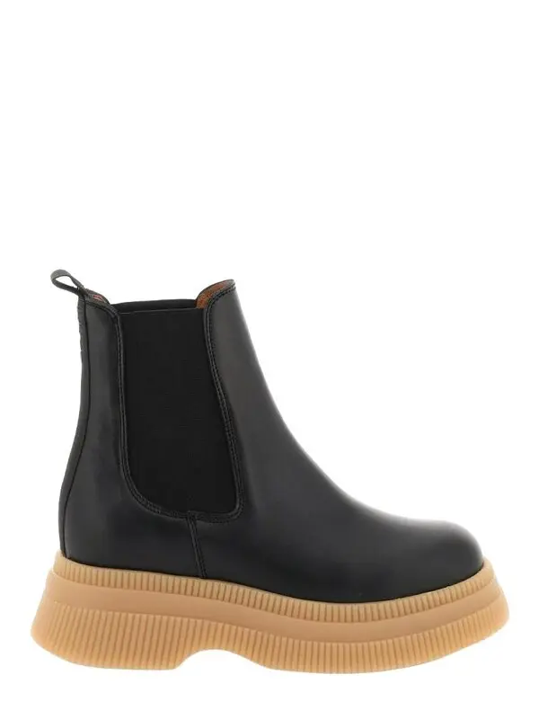 GANNI Elasticated Side-panel Boots - Black