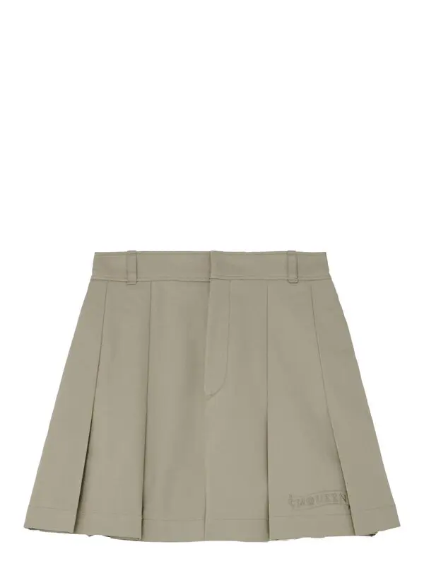 Alexander McQueen High Waisted Pleated Shorts - Light Brown