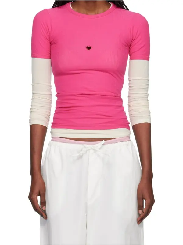 BASERANGE Heart Cutout T-shirt - White