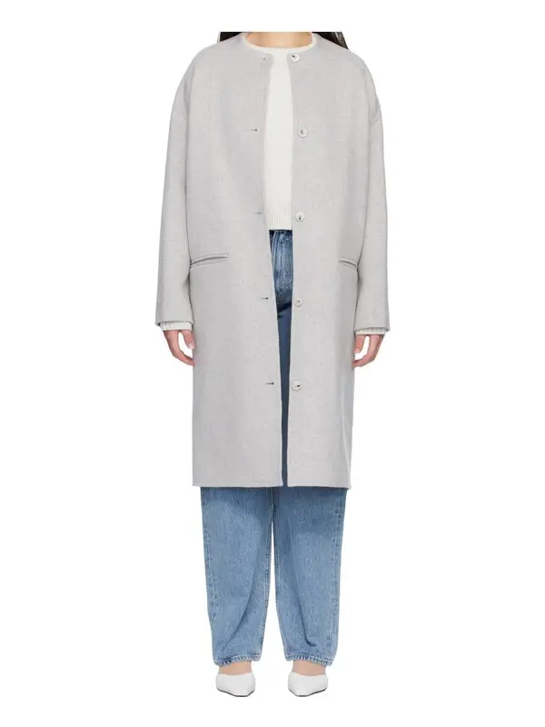 Loulou De Saison Kerry 01 Coat - Lightgreymelange